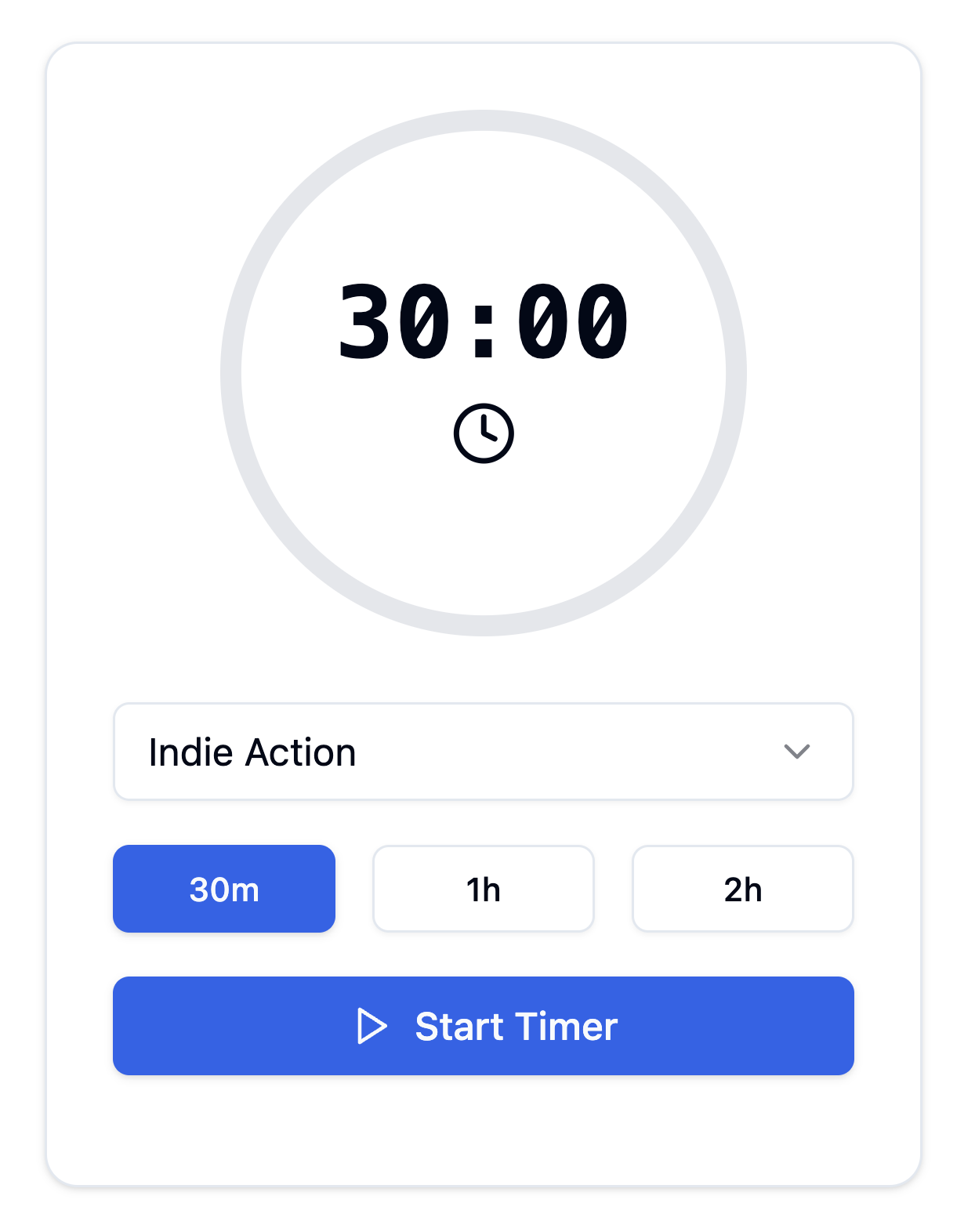 Indie Action - Gamified Time-Tracking